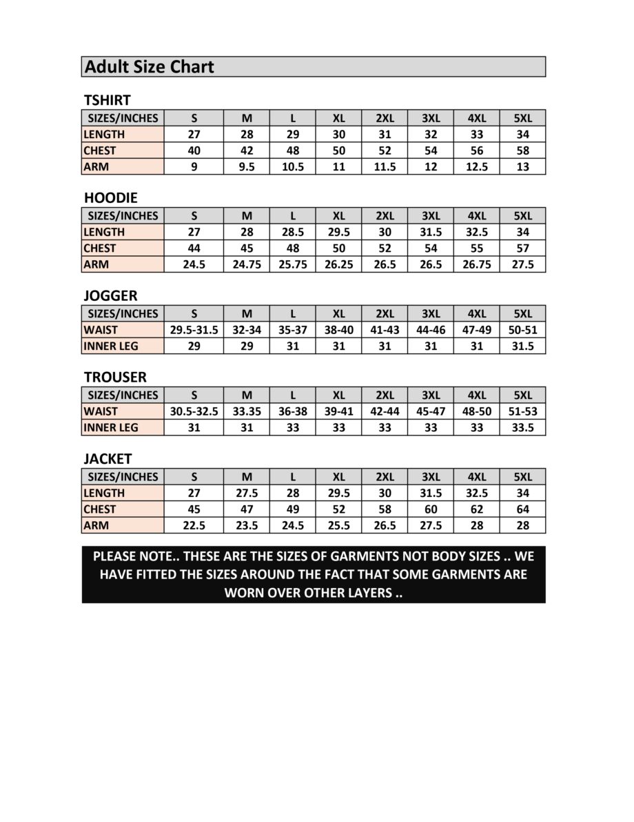 UK Size Guide – Wallop